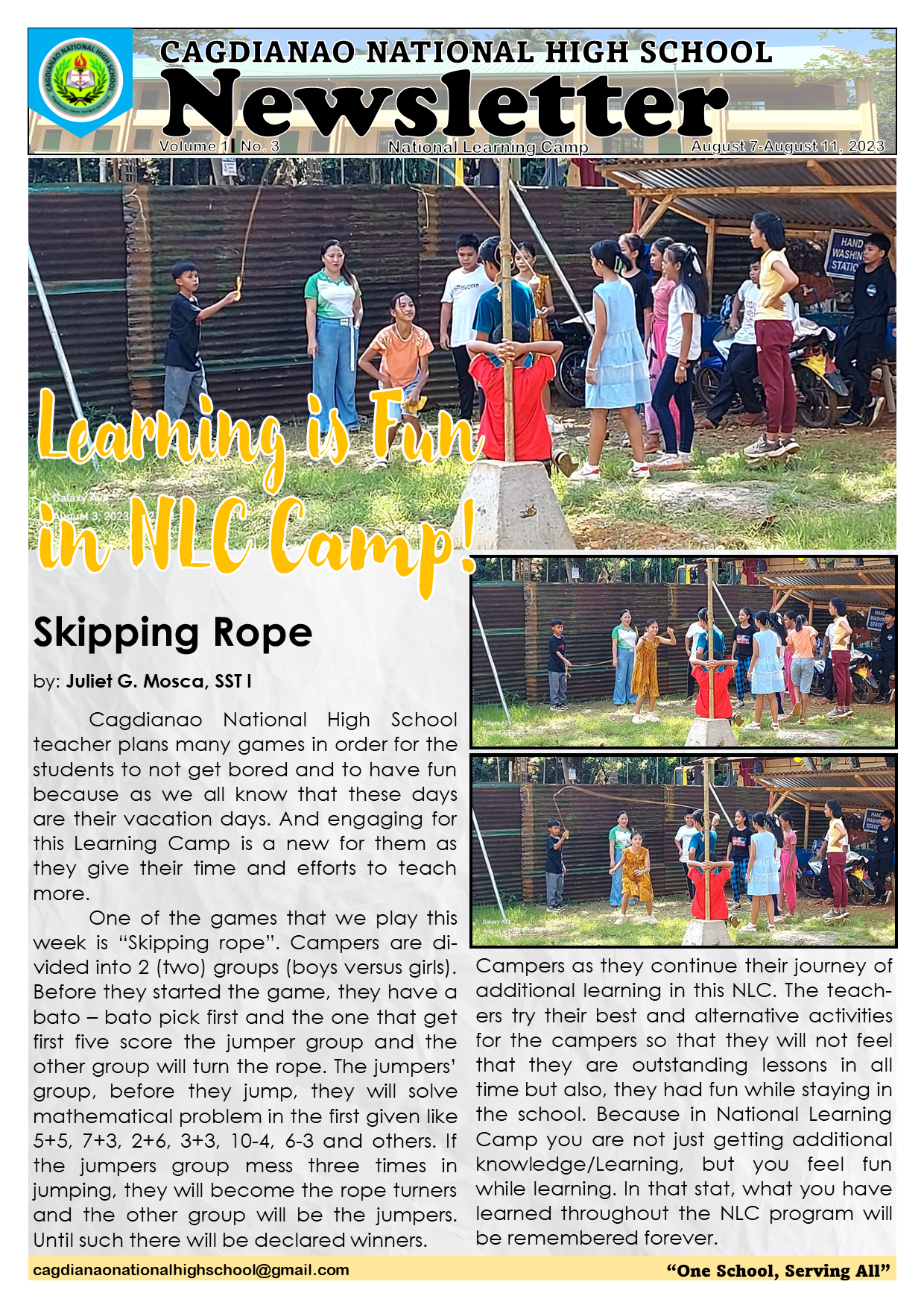 National Learning Camp (NLC) and Other End-of-School Year (EoSY) Break ...